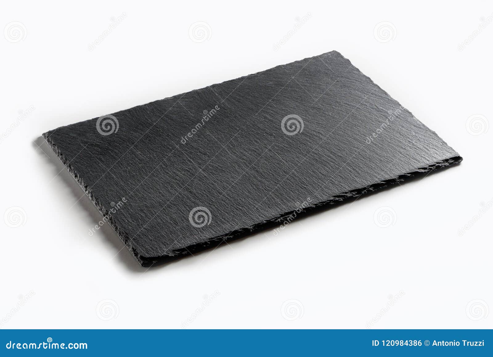 Rectangular Plate in Black Slate Stock Photo - Image of natural ...