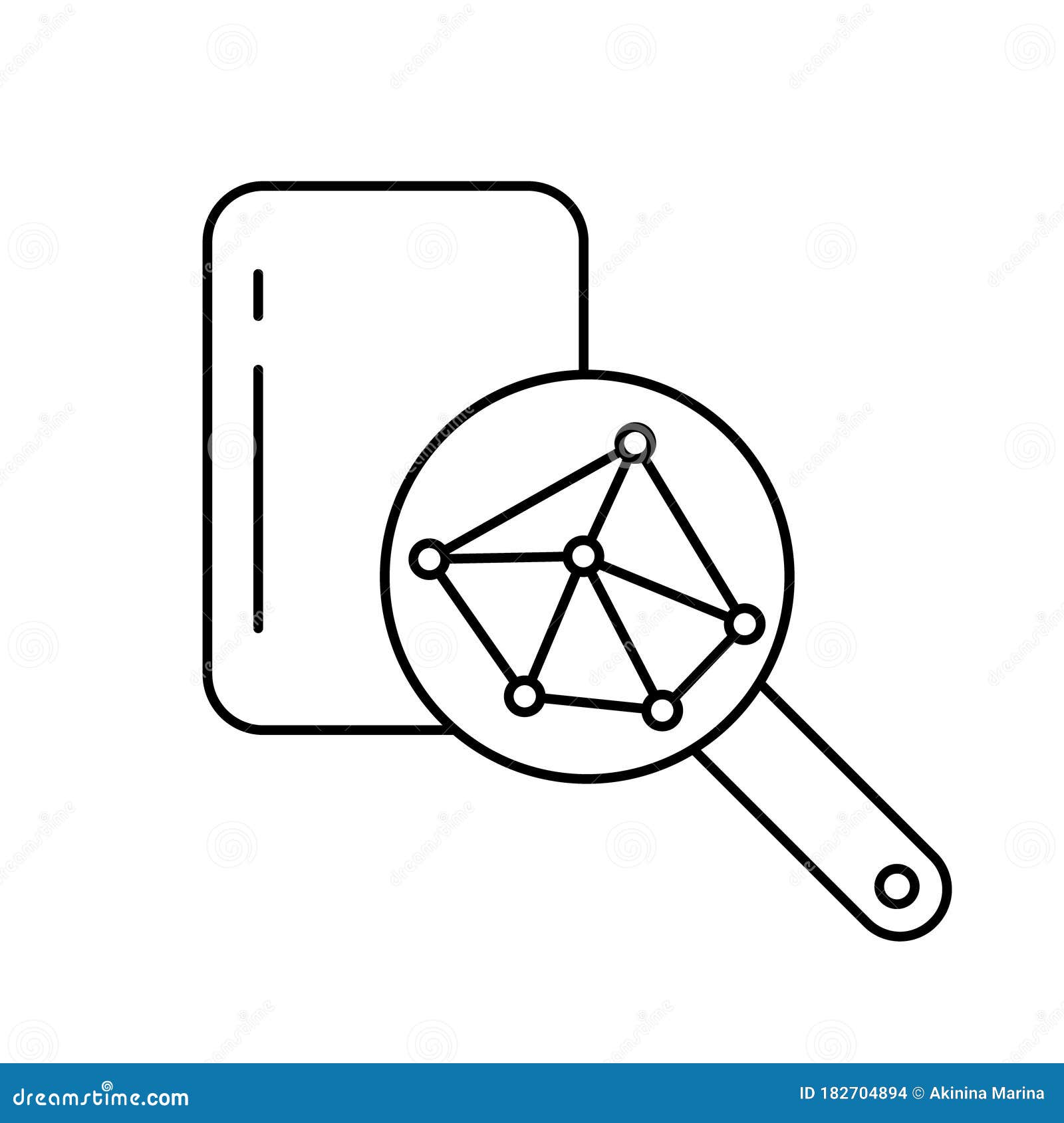 Rectangular Plate, Magnifying Glass, Crystal Surface Structure. Linear ...