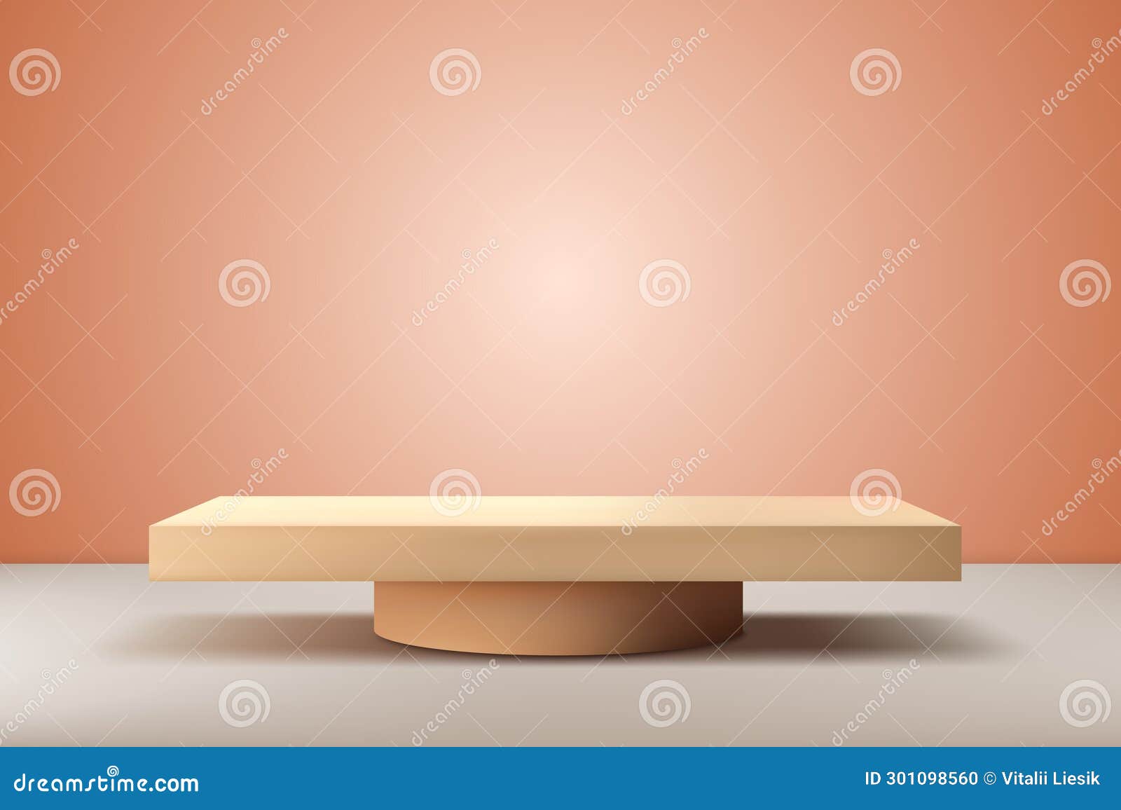 Rectangular Podium with Shadow. Stage for Product Promotion and ...