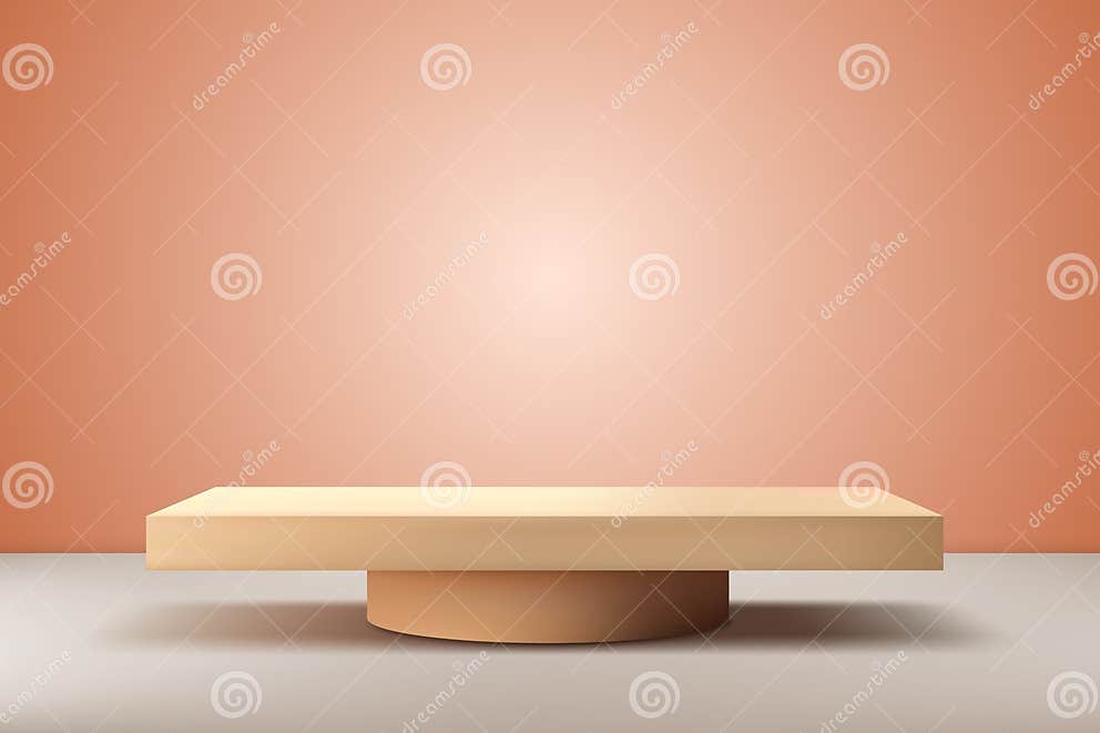 Rectangular Podium with Shadow. Stage for Product Promotion and ...