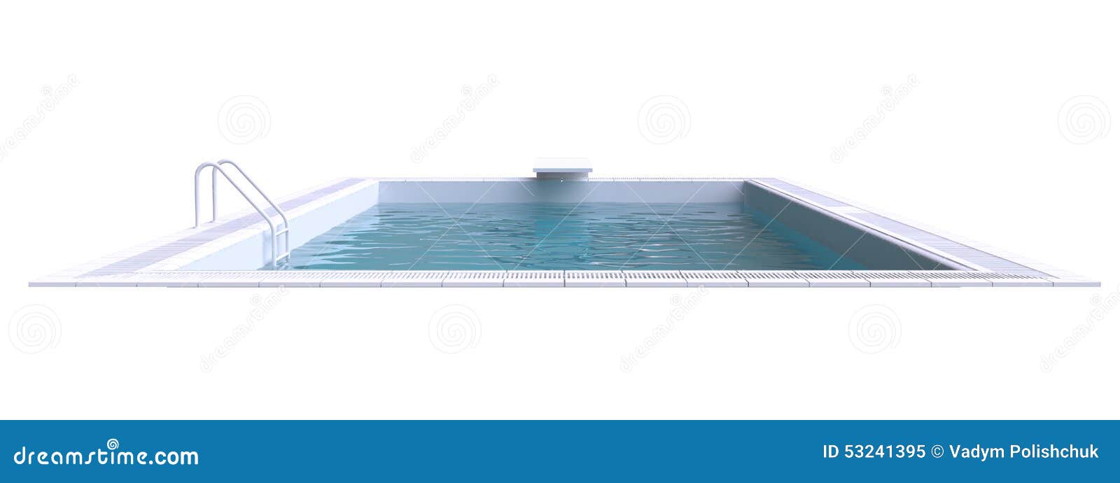 Rectangular Pool with Water. Stock Illustration - Illustration of ...