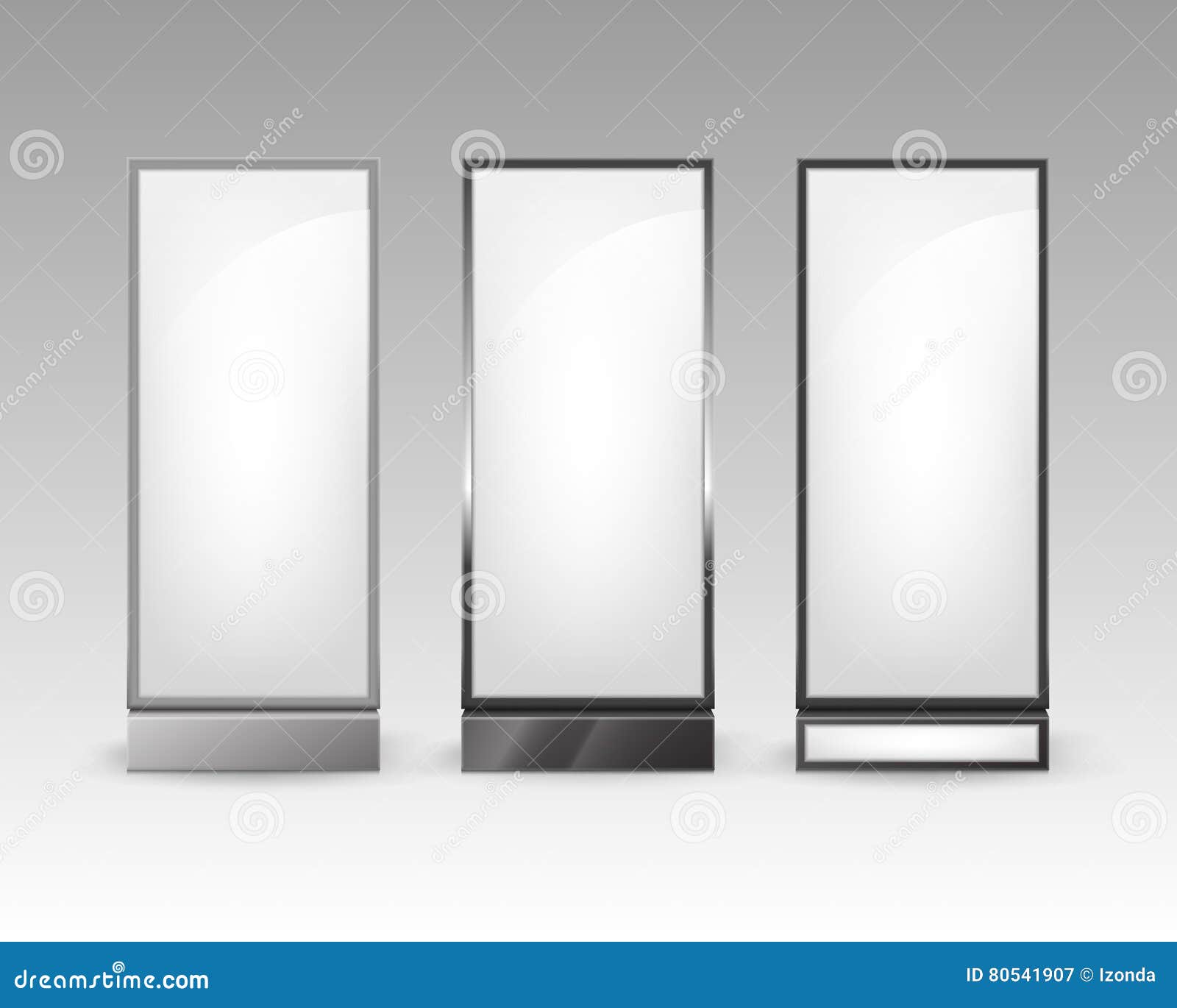 Rectangular Poster Pillars for Indoor Advertising Stock Vector ...