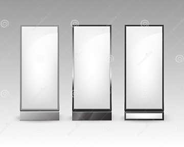 Rectangular Poster Pillars for Indoor Advertising Stock Vector ...