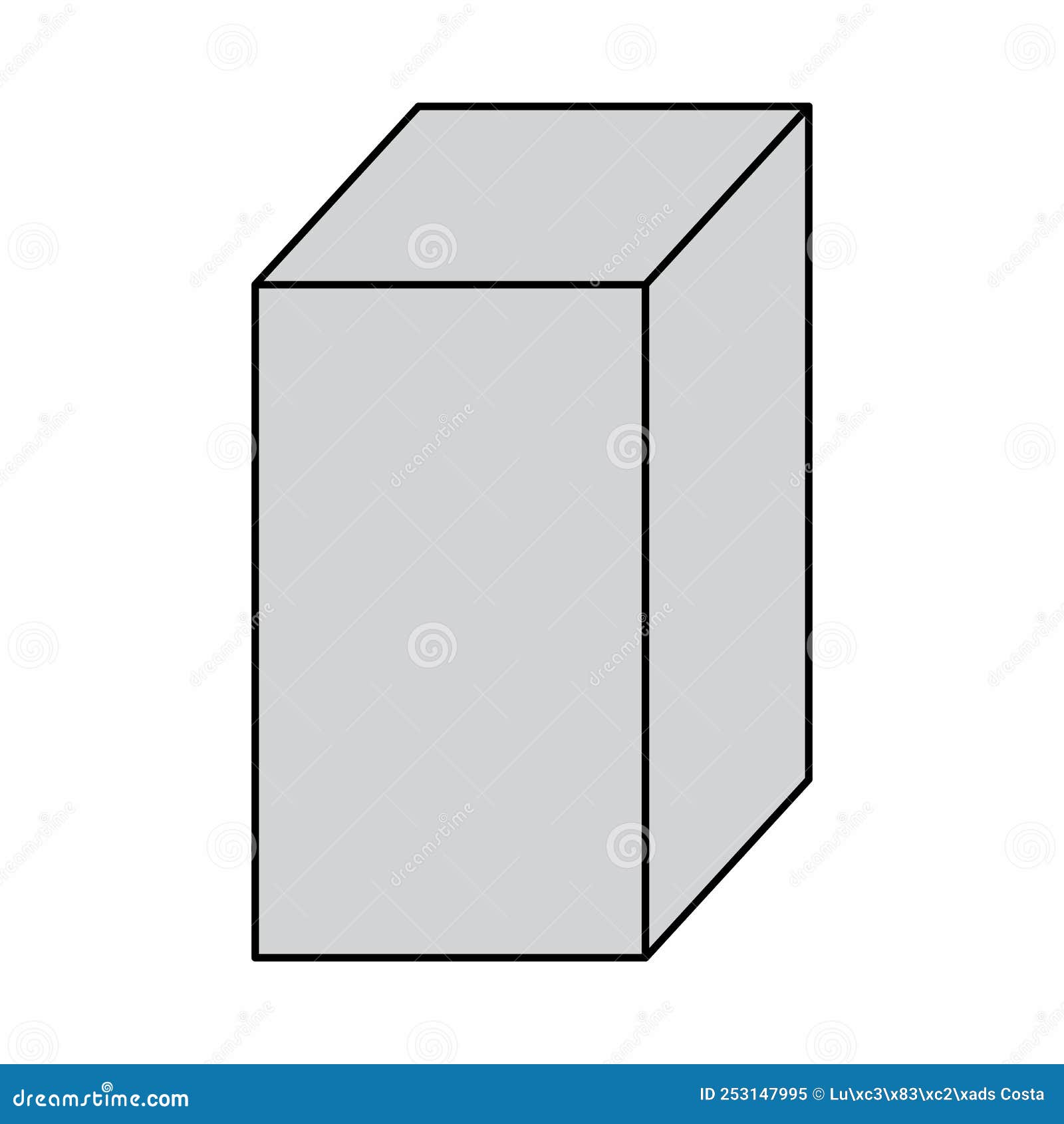 Rectangular Prism Geometric Shape Stock Vector - Illustration of ... Rectangular Prism Geometric Shape Stock Vector - Illustration of ...