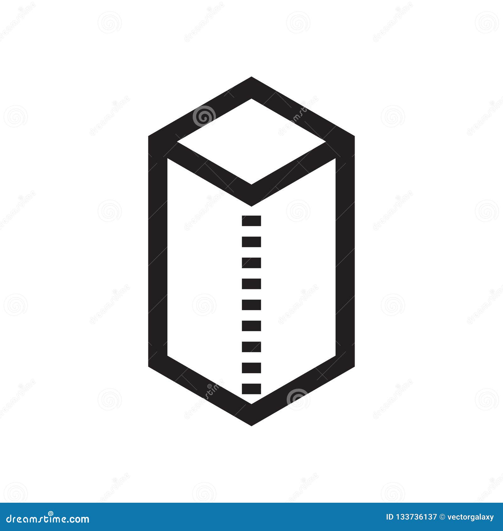 Rectangular Prism Icon Vector Sign and Symbol Isolated on White ...