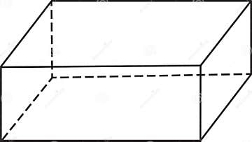Rectangular Prism Outline Icon on White Background. Rectangular Prism ...