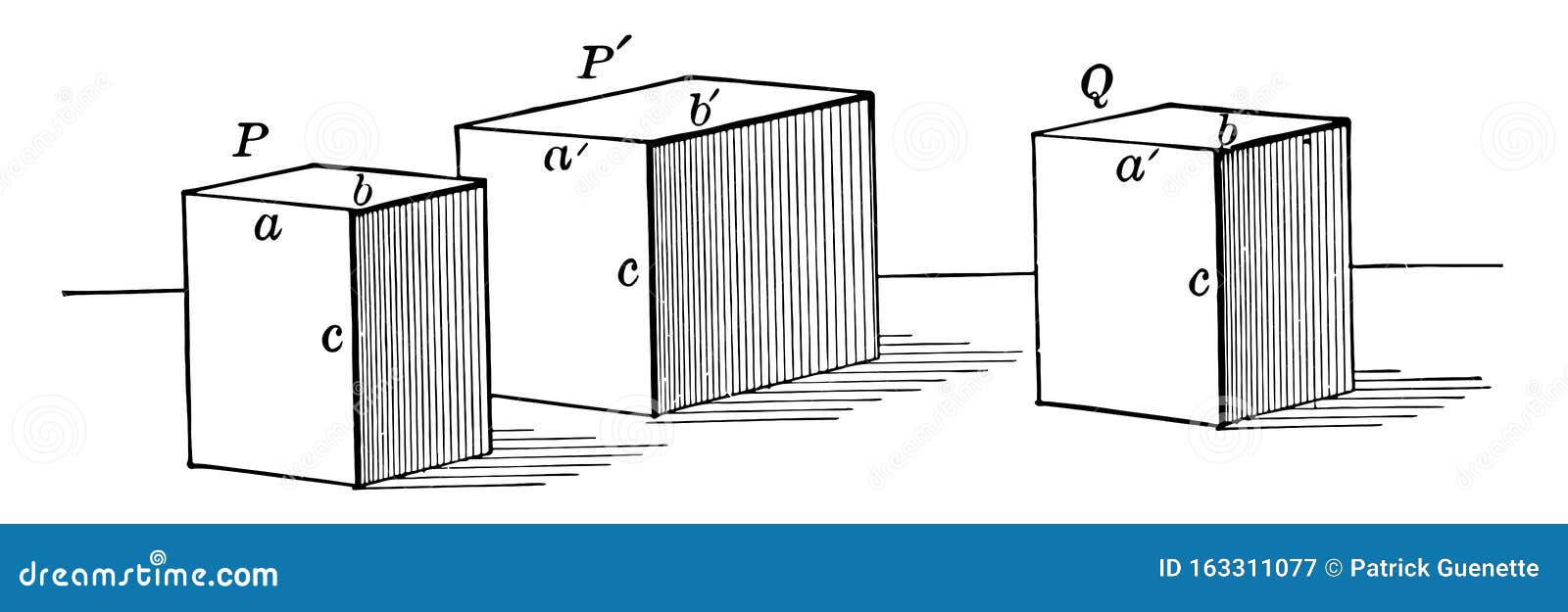 Rectangular Prisms Vintage Illustration Stock Vector - Illustration of ...