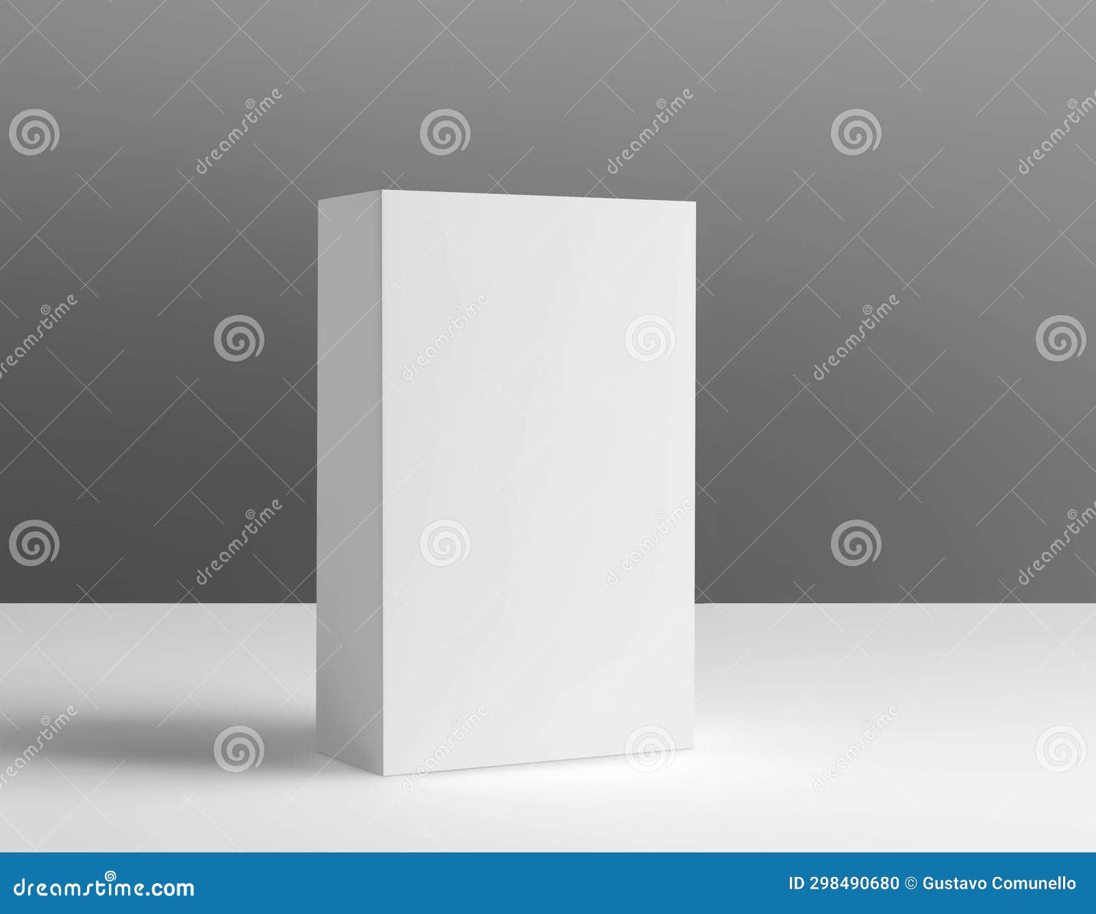 Rectangular Product Box on Gray Background Stock Illustration ...