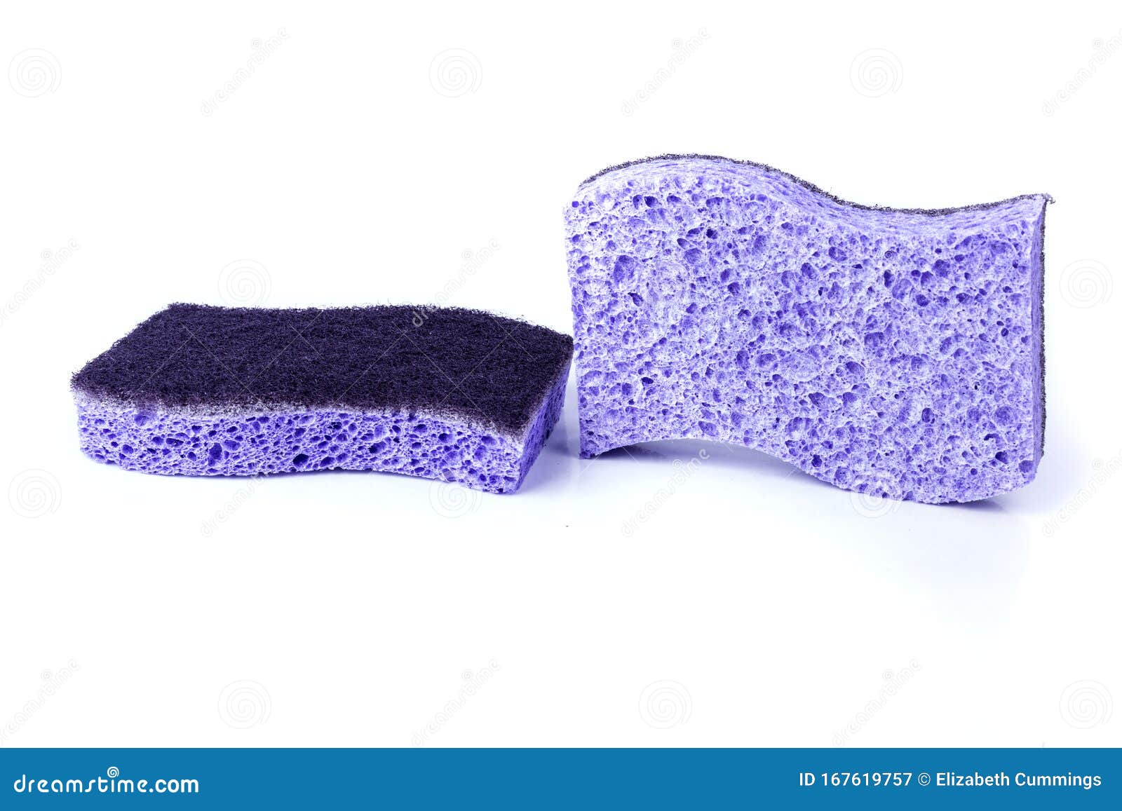Rectangular Purple Cellulose Washing Sponges with Coarse and Soft Sides ...
