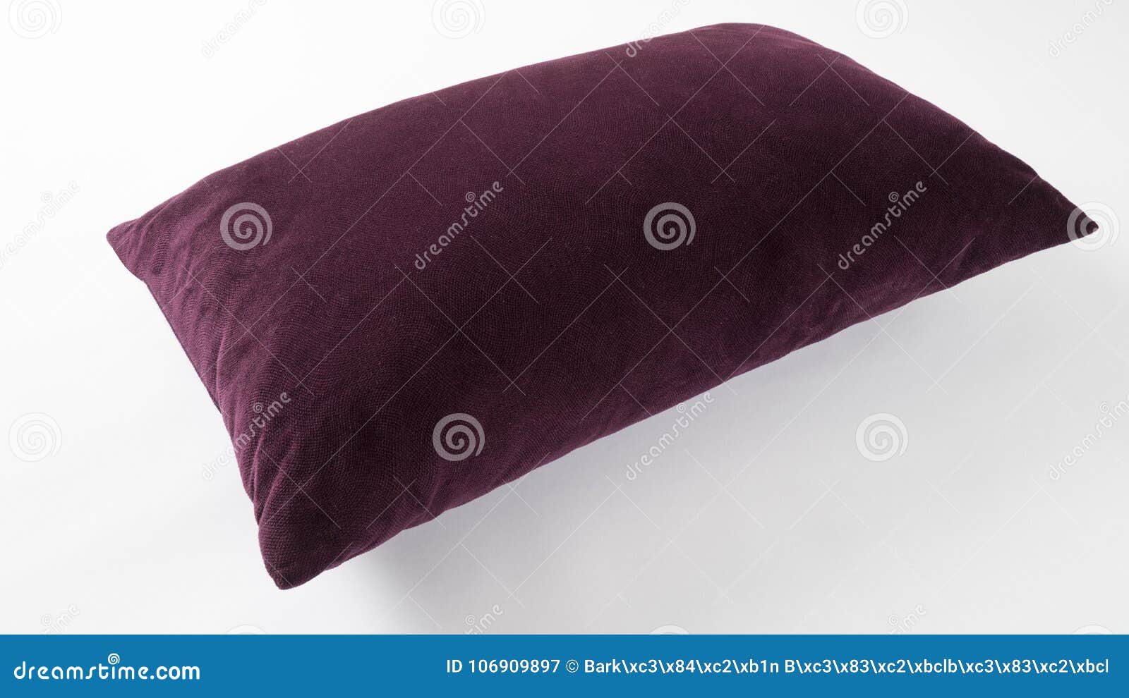 Rectangular Purple Pillow Isolated on White Background Stock Image ...