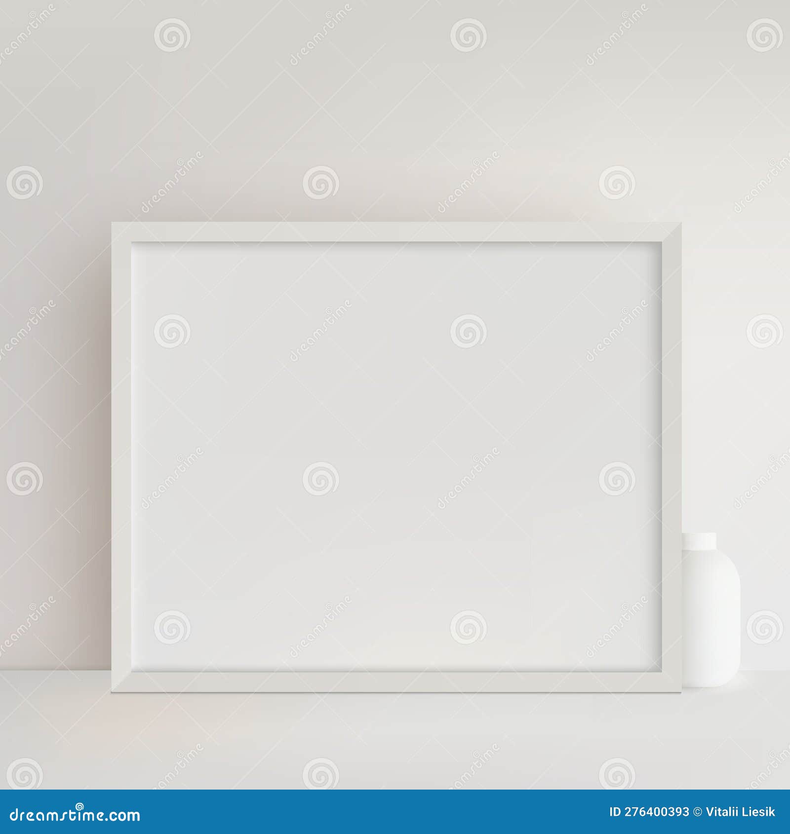 Rectangular Realistic Wall Art or Photo Frame Mockup. Banner or Poster ...