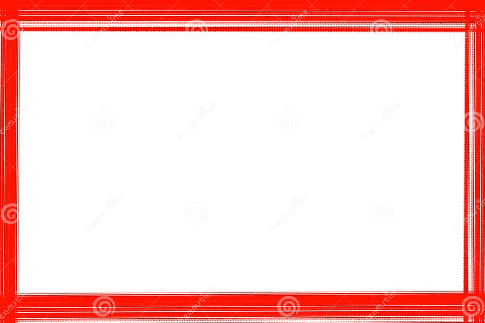Rectangular Red Banner Frames, Borders, Painted on Transparent ...