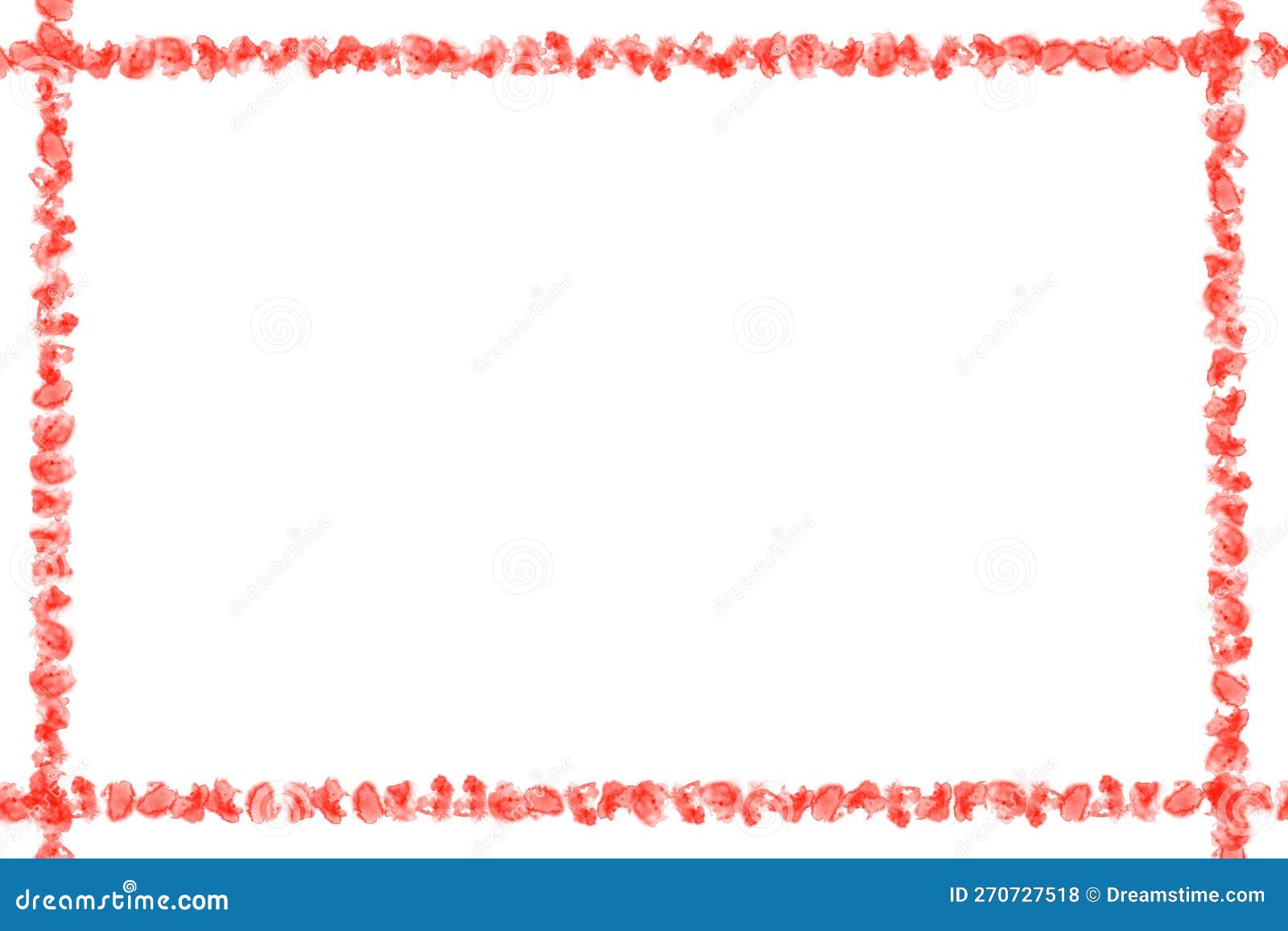 Rectangular Red Banner Frames, Borders, Painted on Transparent ...