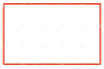Rectangular Red Banner Frames, Borders, Painted on Transparent ...