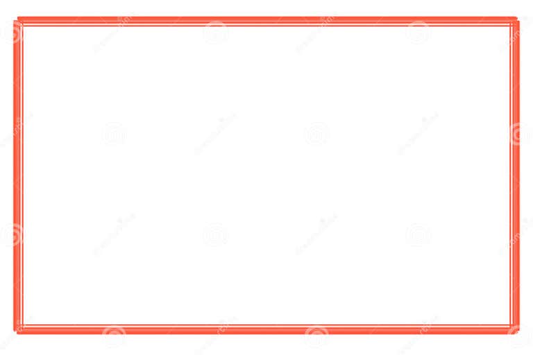 Rectangular Red Banner Frames, Borders, Painted on Transparent ...