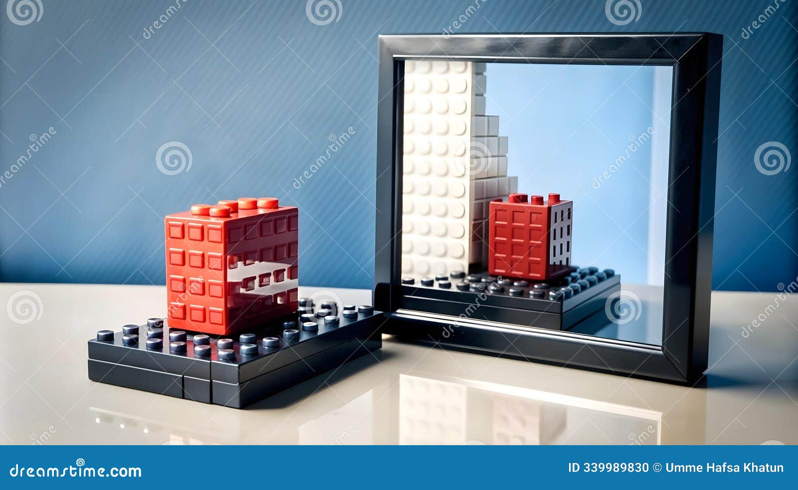 A rectangular red lego stock illustration. Illustration of realistic ...