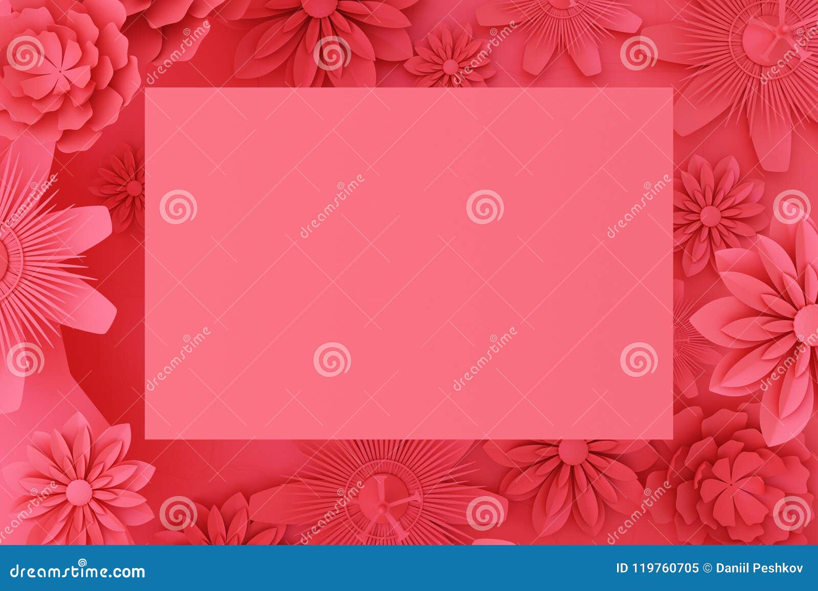 Rectangular Red Postcard Background Stock Illustration - Illustration ...