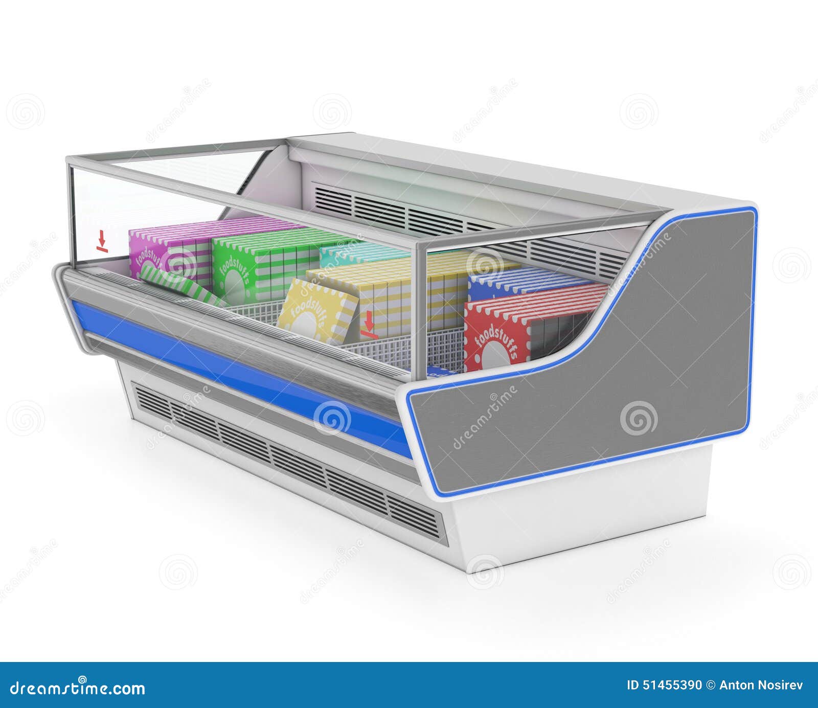Rectangular Refrigerator Showcase Stock Illustration - Illustration of ...