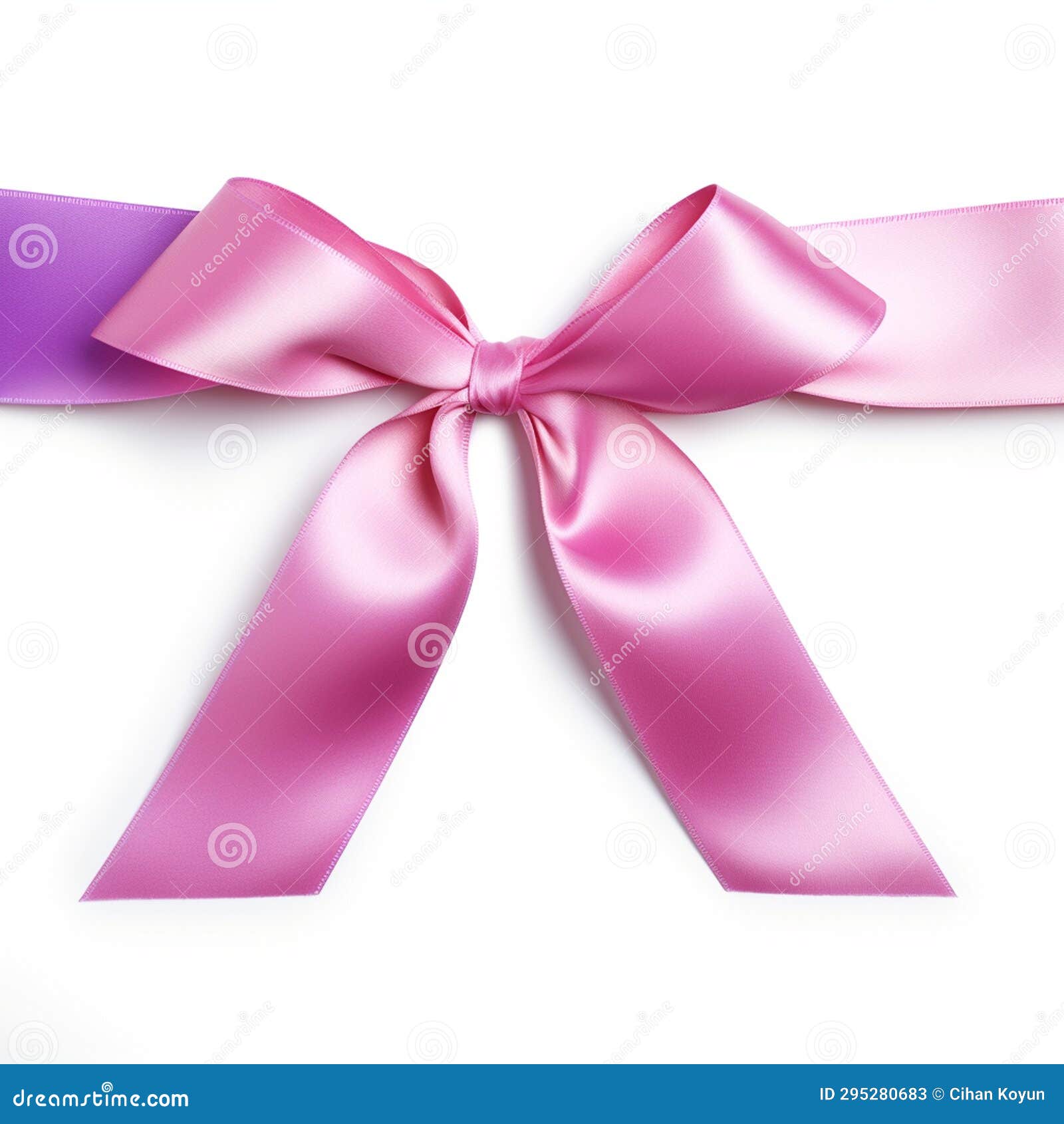 Rectangular Ribbon on White Background for Breast Cancer Awareness ...
