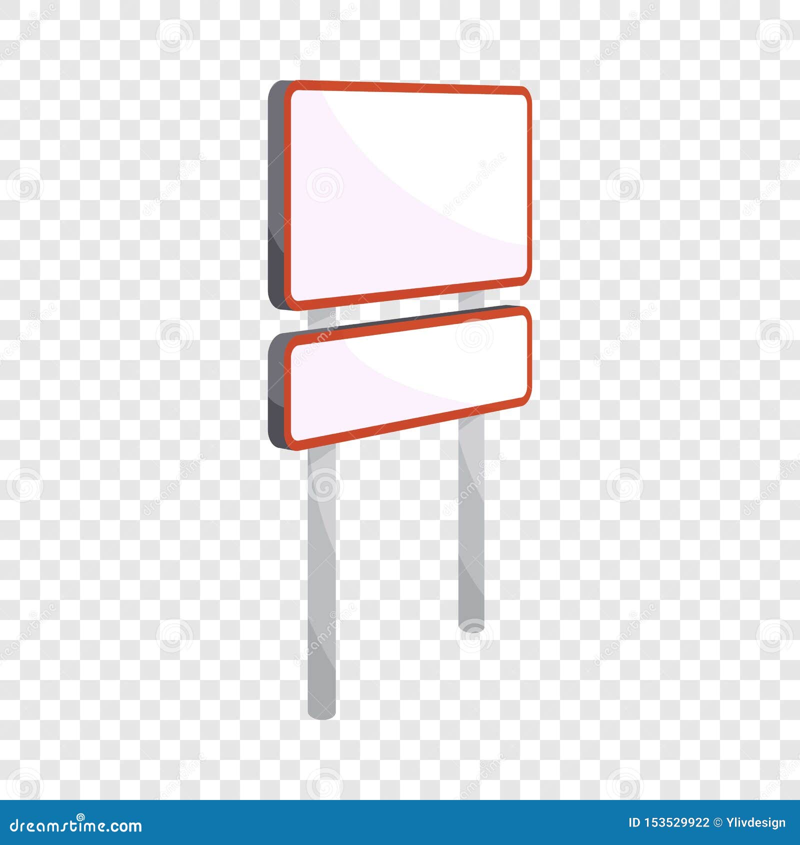 Rectangular Road Sign Icon, Cartoon Style Stock Vector - Illustration ...