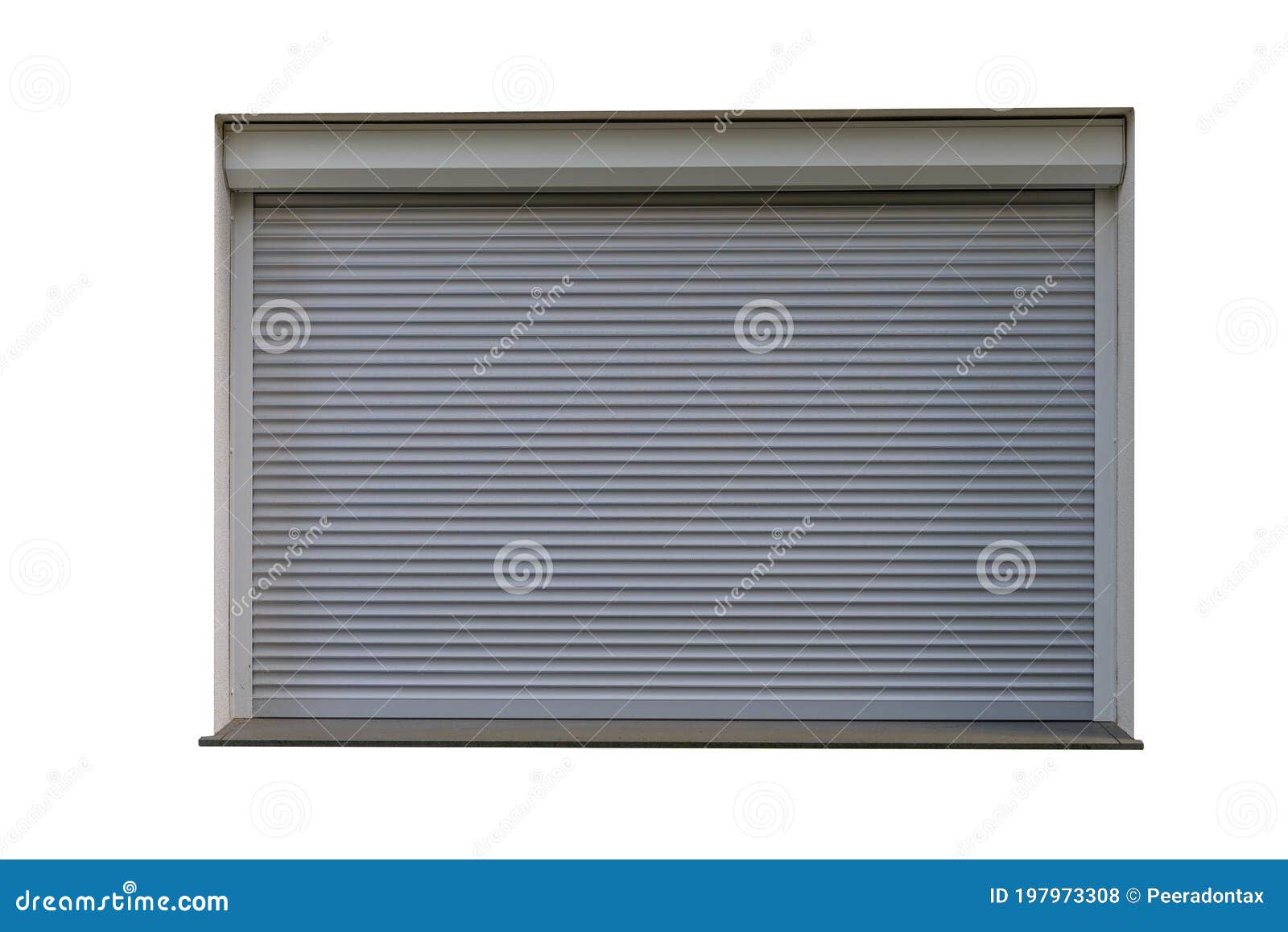 Rectangular Roller Shutter Windows Isolated On White Background. Stock ...
