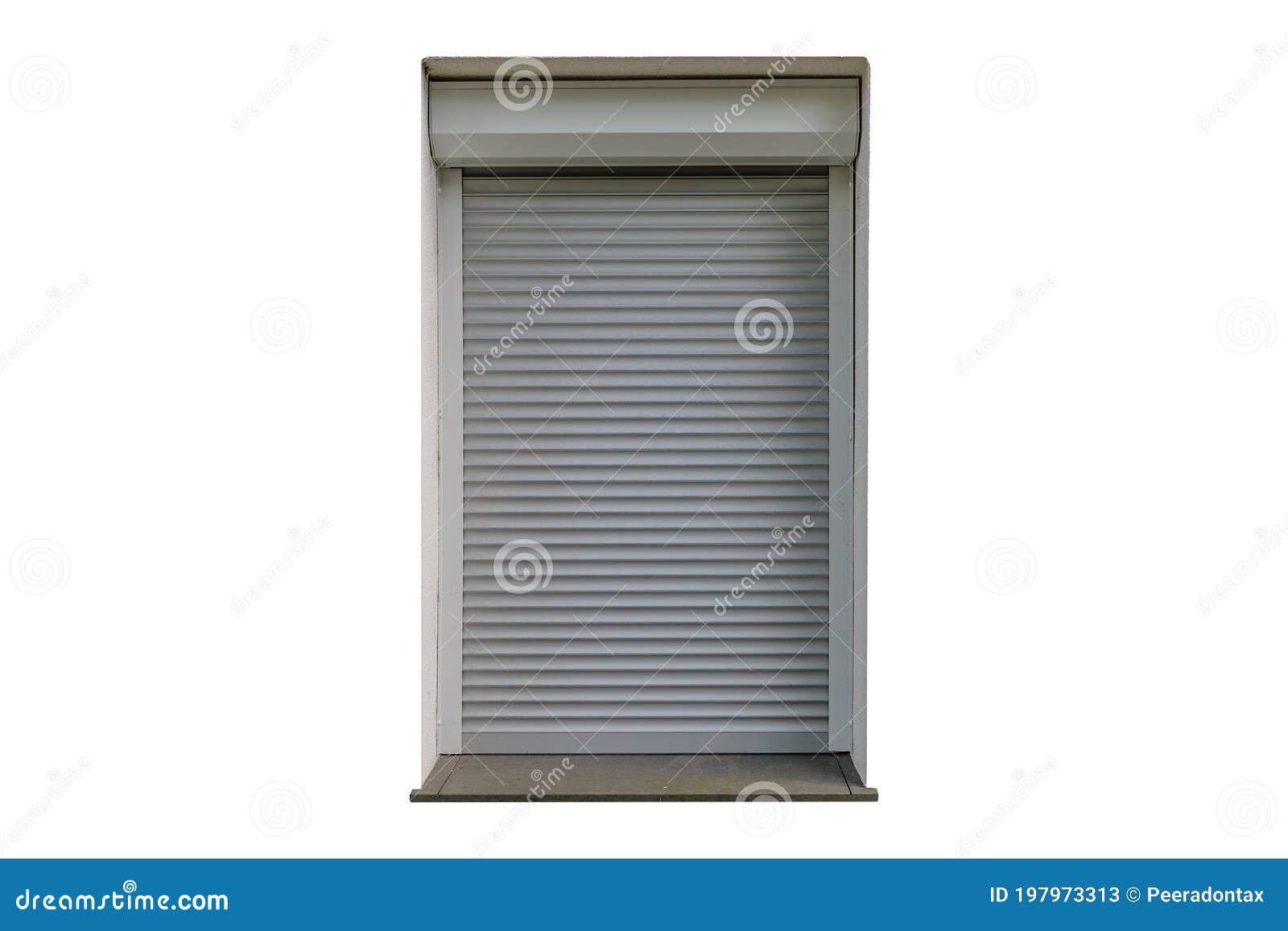 Rectangular Roller Shutter Windows Isolated On White Background. Stock ...