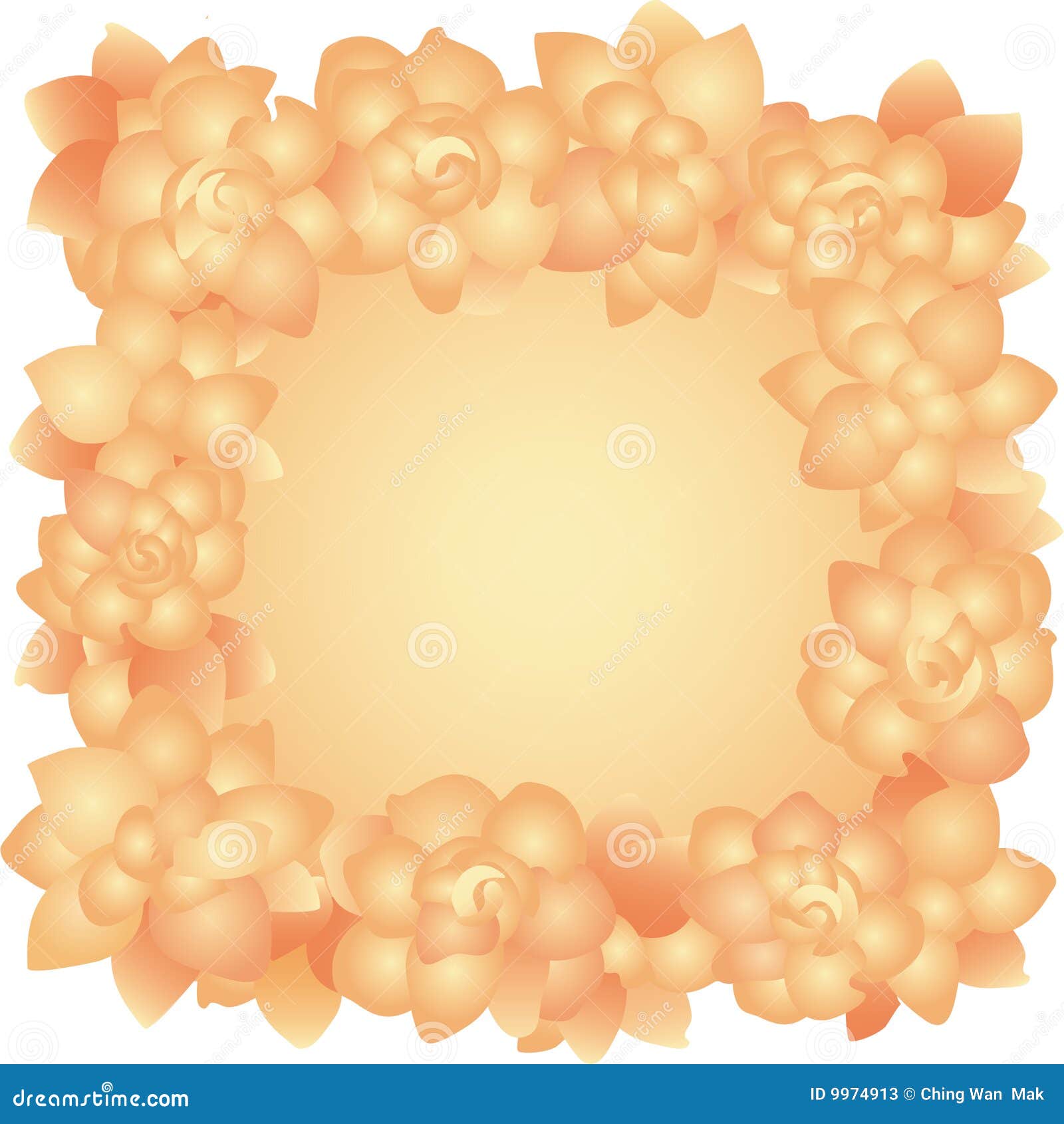 Rectangular rose frame stock vector. Illustration of sweet - 9974913