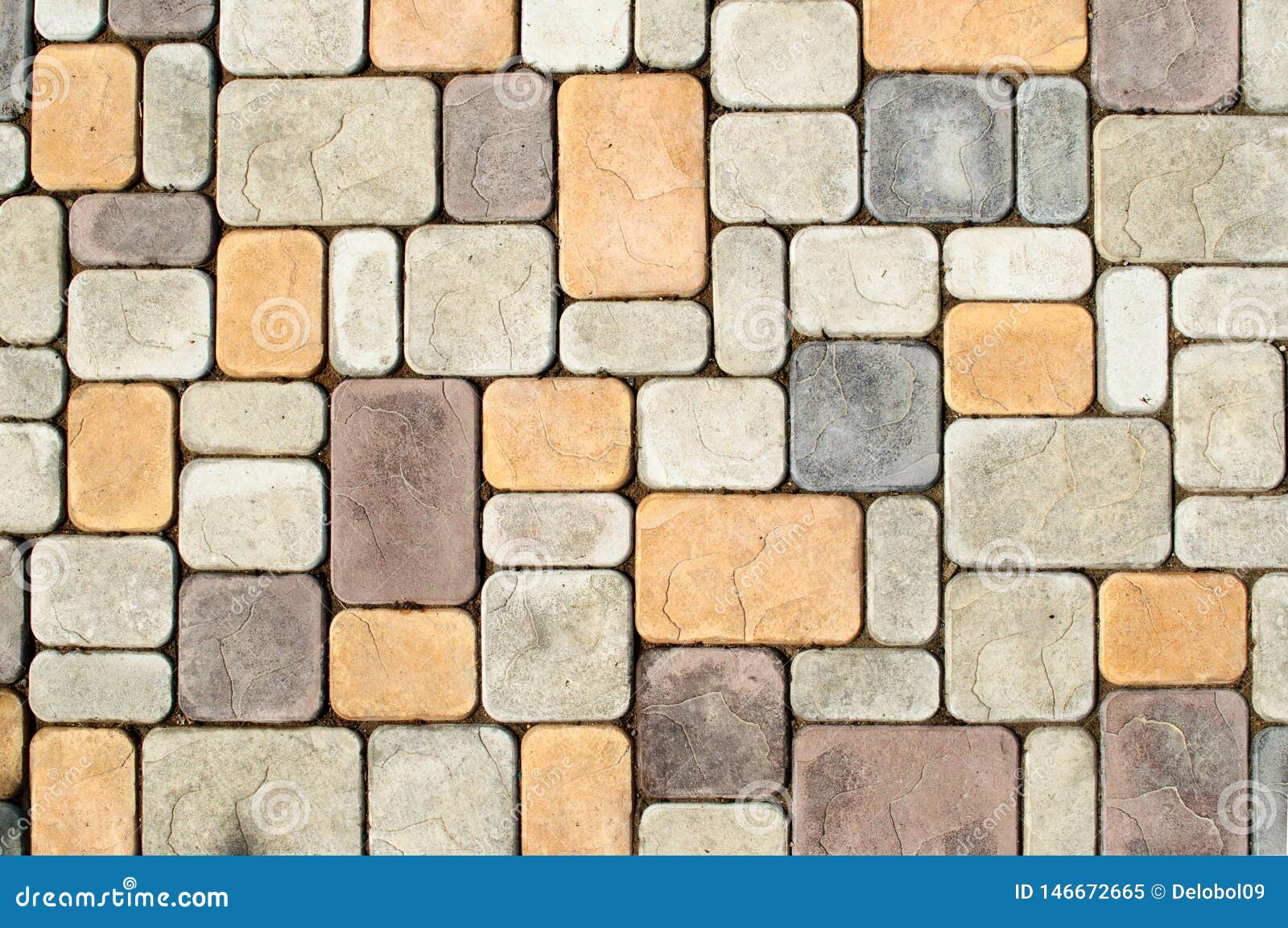 Rectangular Paving Slabs Laid As Square. Seamless Stock Image ...