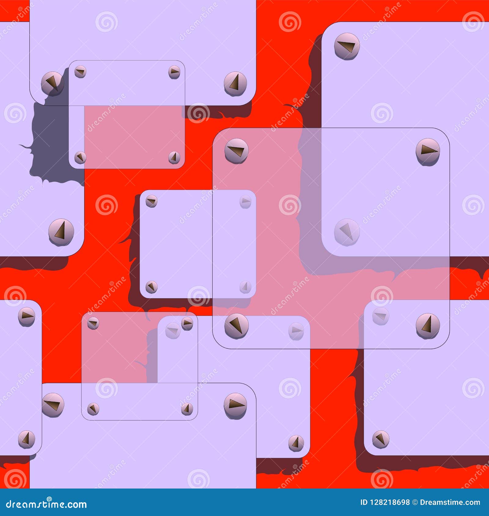 Rectangular Rounded Shapes Form the Rhythm of the Pattern and Create ...