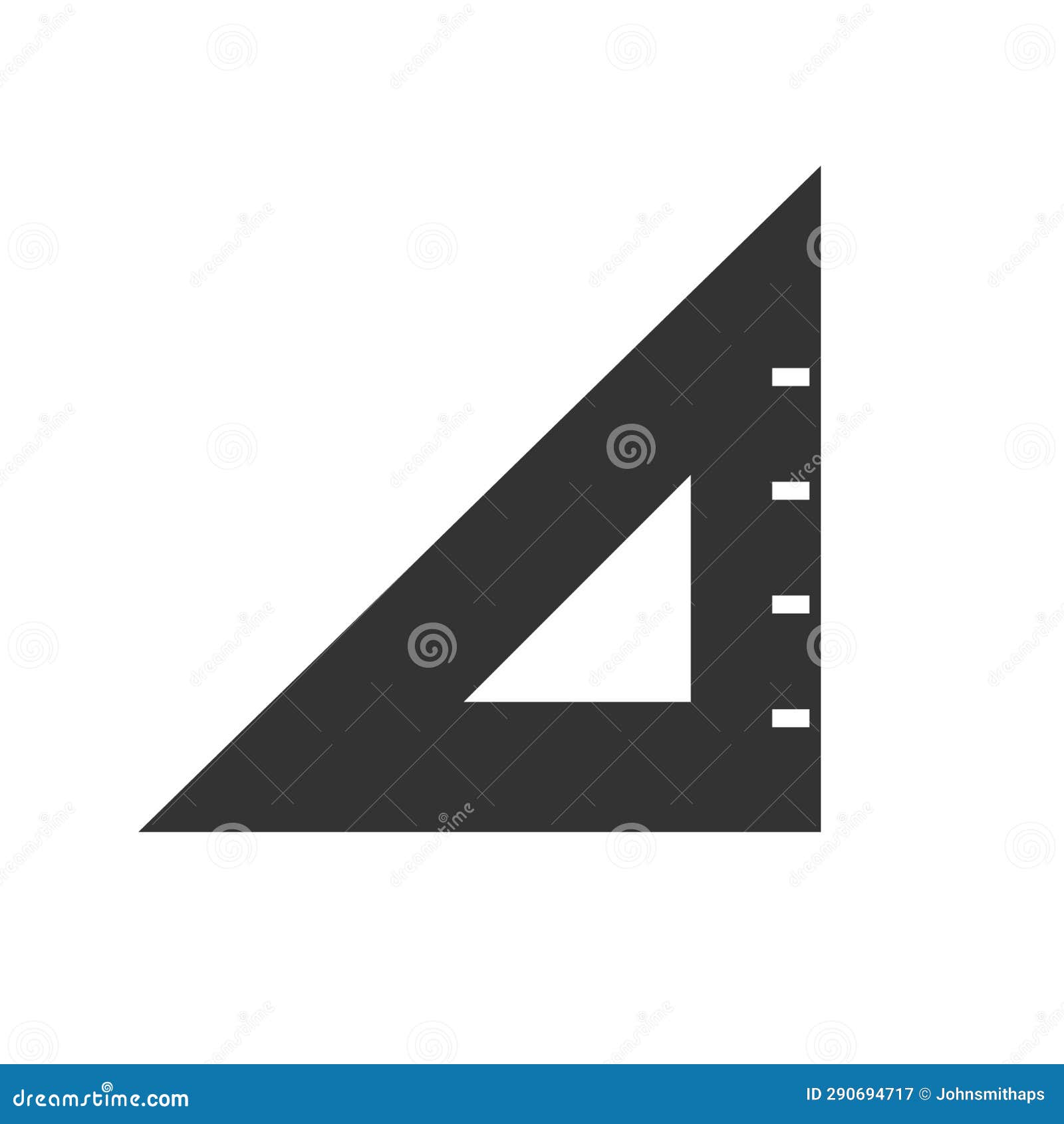 Rectangular Ruler Icon Illustration. Stock Vector - Illustration of ...