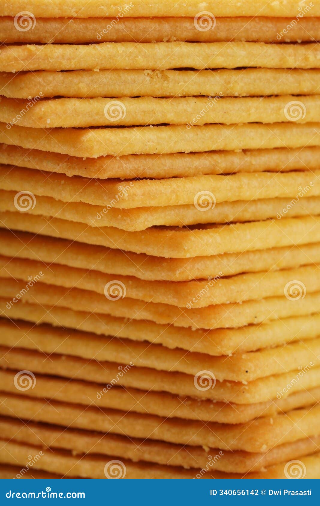 Rectangular, Savory Salty Cheese-flavored Biscuits with a Golden-yellow ...