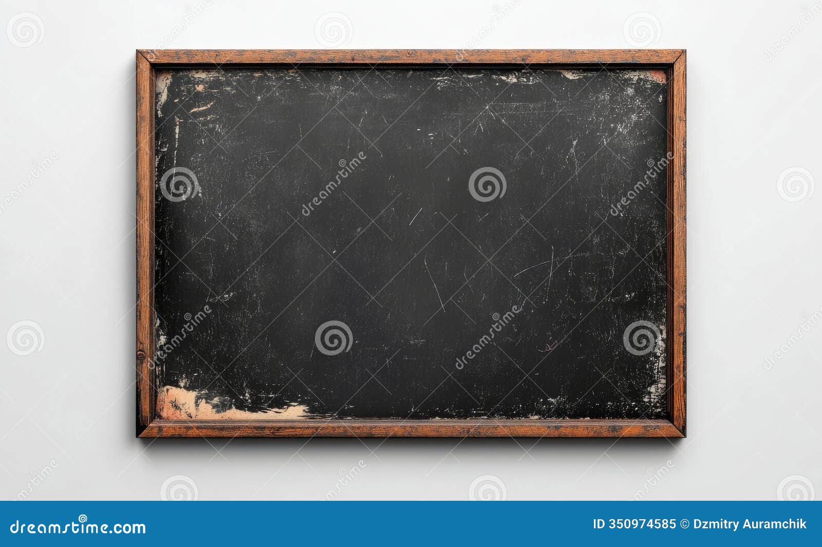 Rectangular School Blackboard Stock Image with a White Background ...