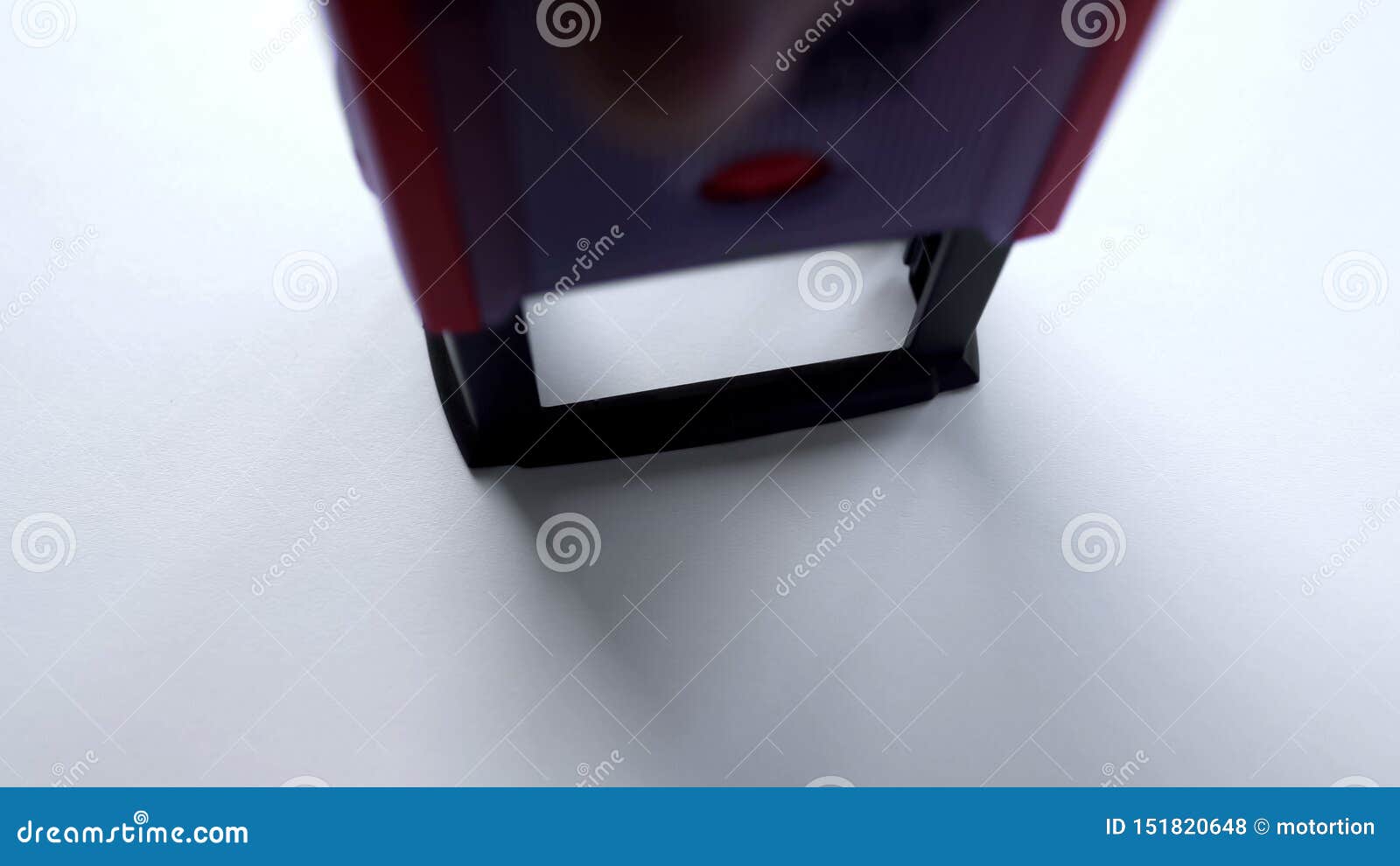 Rectangular Seal Stamped on Blank White Paper by Hand, Blank Template ...