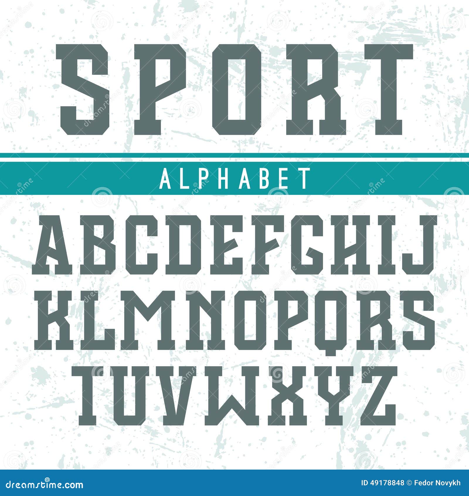 Rectangular Serif Font in the Style of College Stock Vector ...