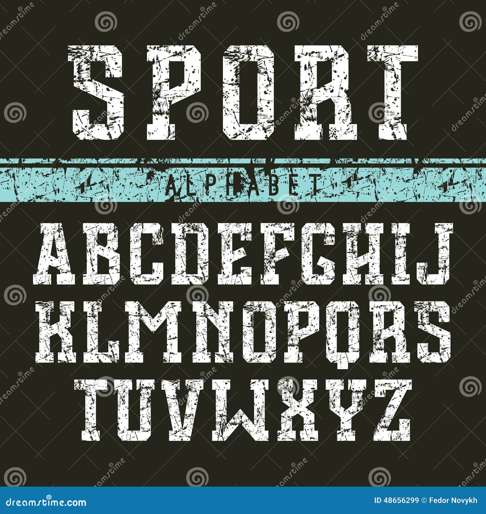 Rectangular Serif Font in the Style of College Stock Vector ...