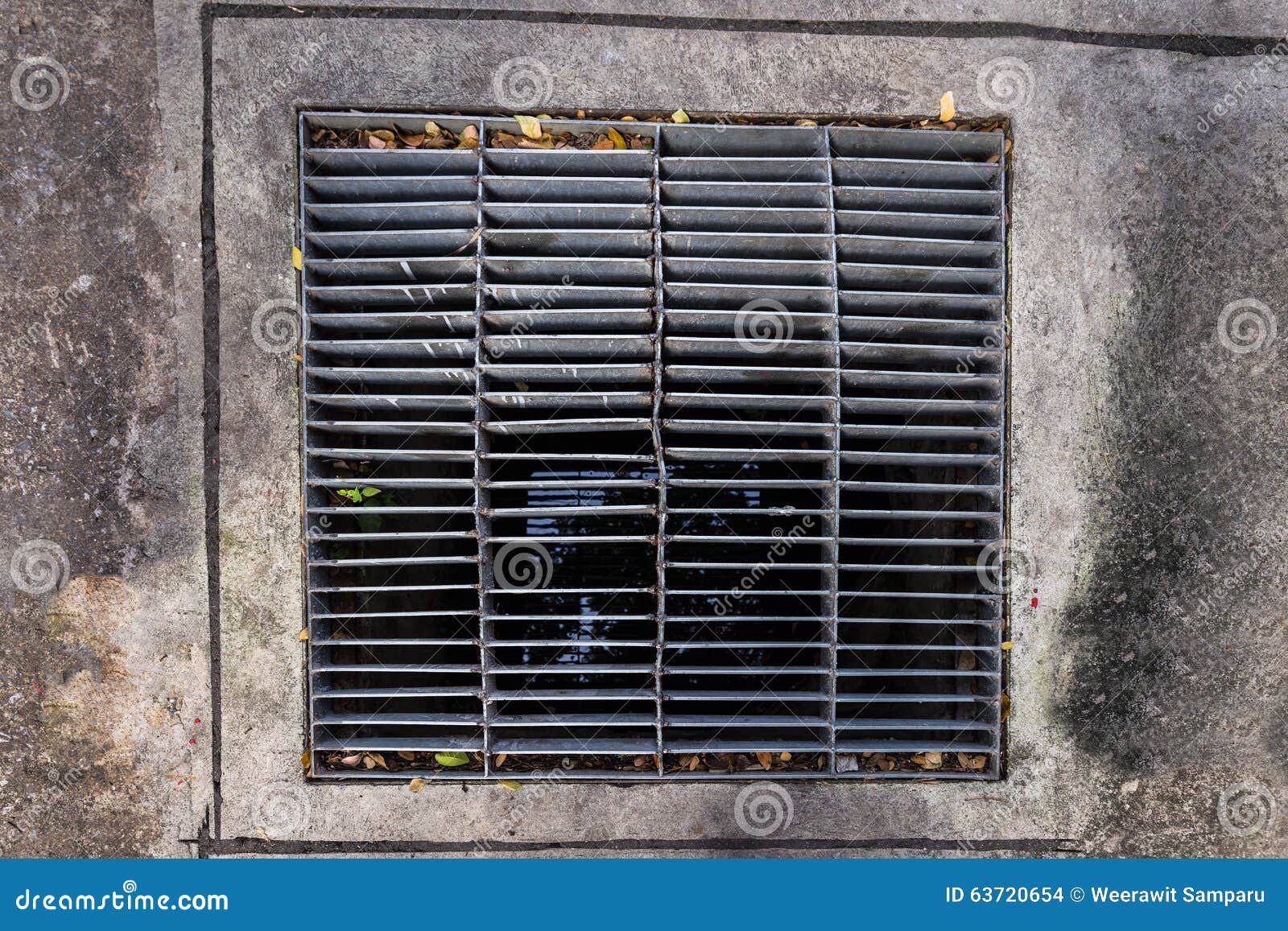 Rectangular Sewer with a Rust and Holes Stock Photo - Image of ...