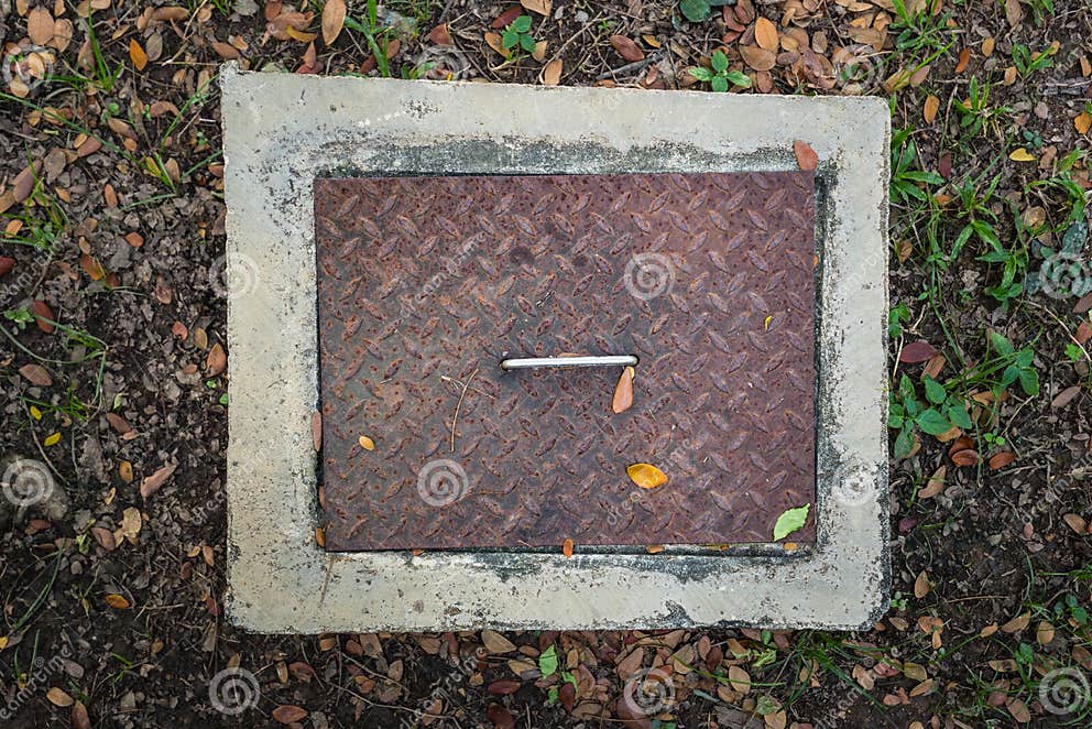 Rectangular Sewer with a Rust Stock Image - Image of corrosion, crack ...
