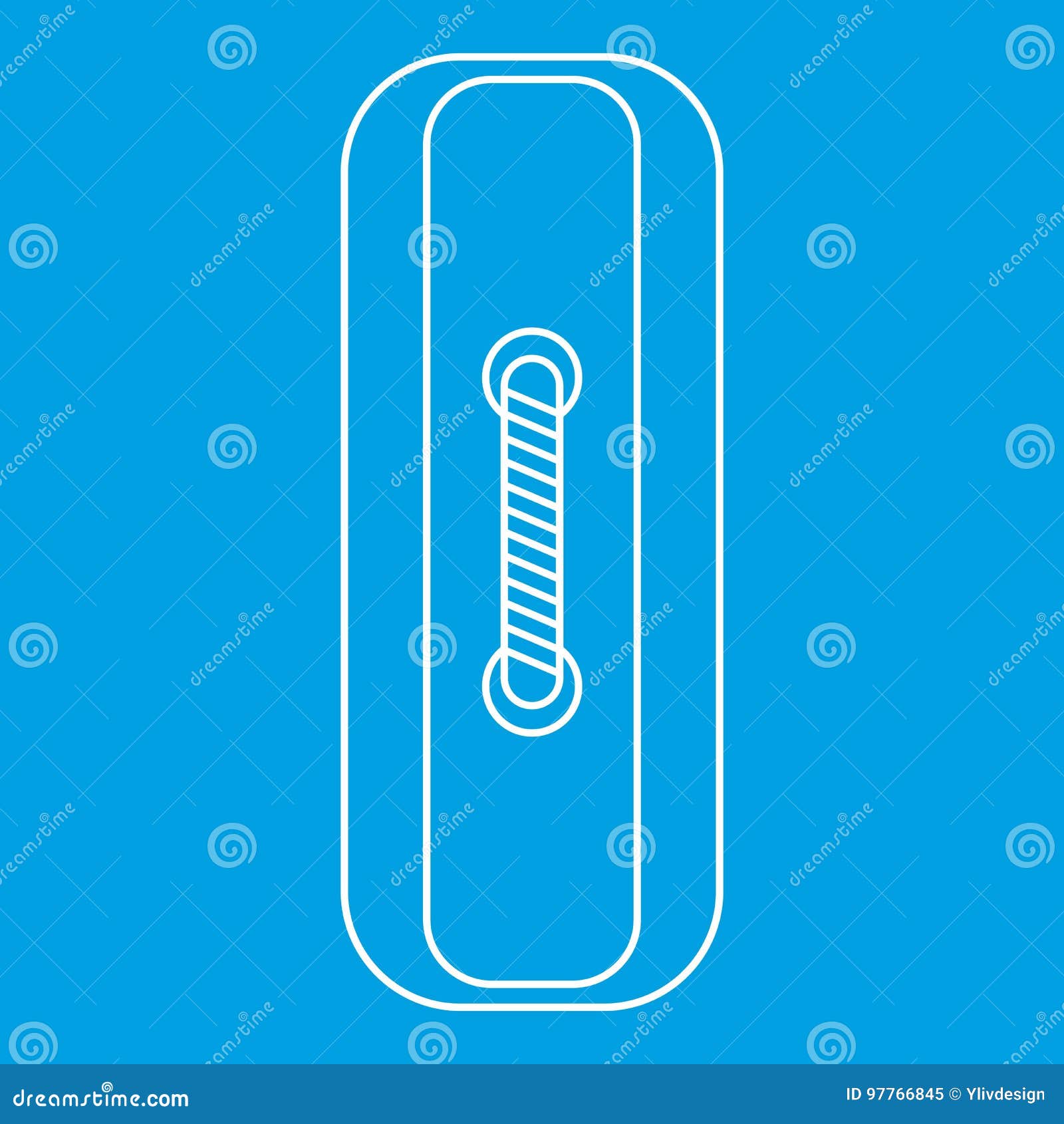 Rectangular Sewing Button Icon, Outline Style Stock Vector ...