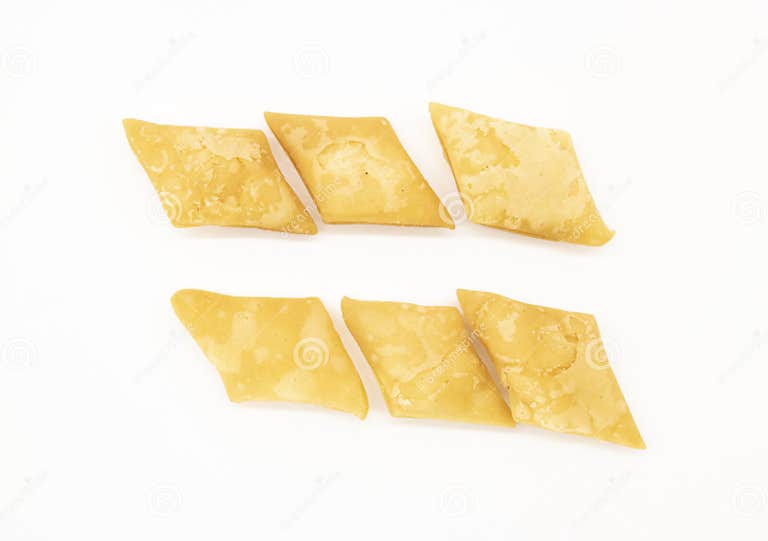 Rectangular Shape Biscuits Snaks Isolate on White Stock Image - Image ...