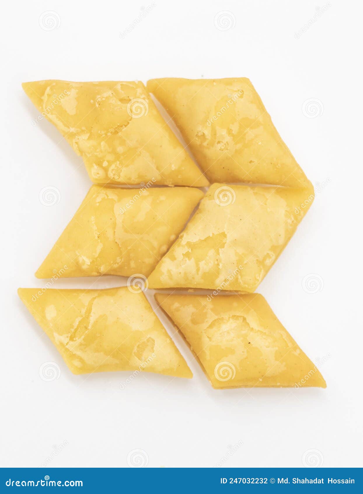 Rectangular Shape Biscuits Snaks Over on White Stock Photo - Image of ...