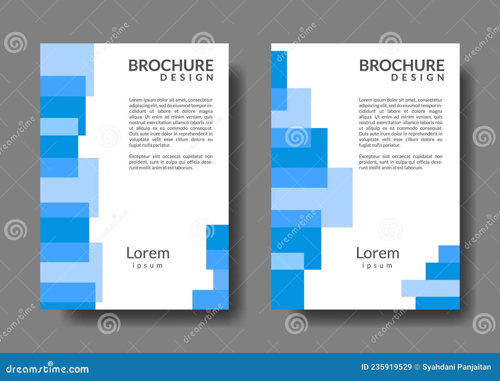 Rectangular Shape Business Brochure Template. for Promotion and ...