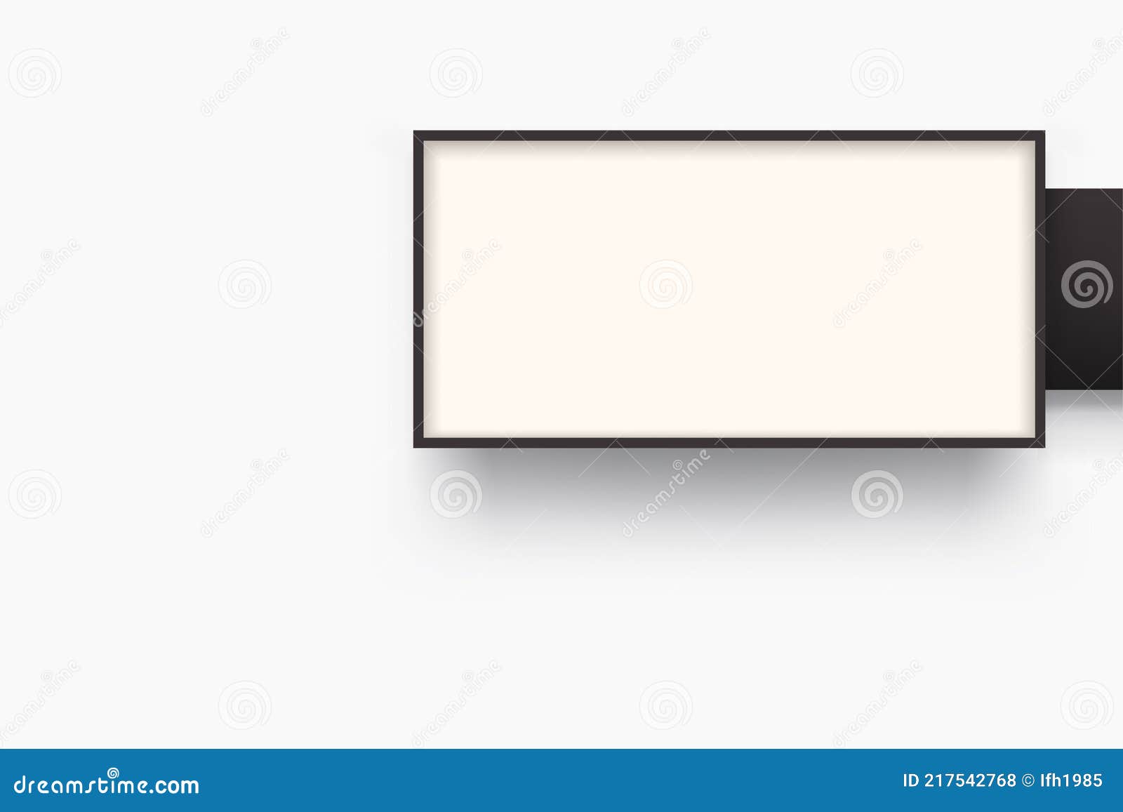 Rectangular Shape of Light Box Front View Stock Vector - Illustration ...