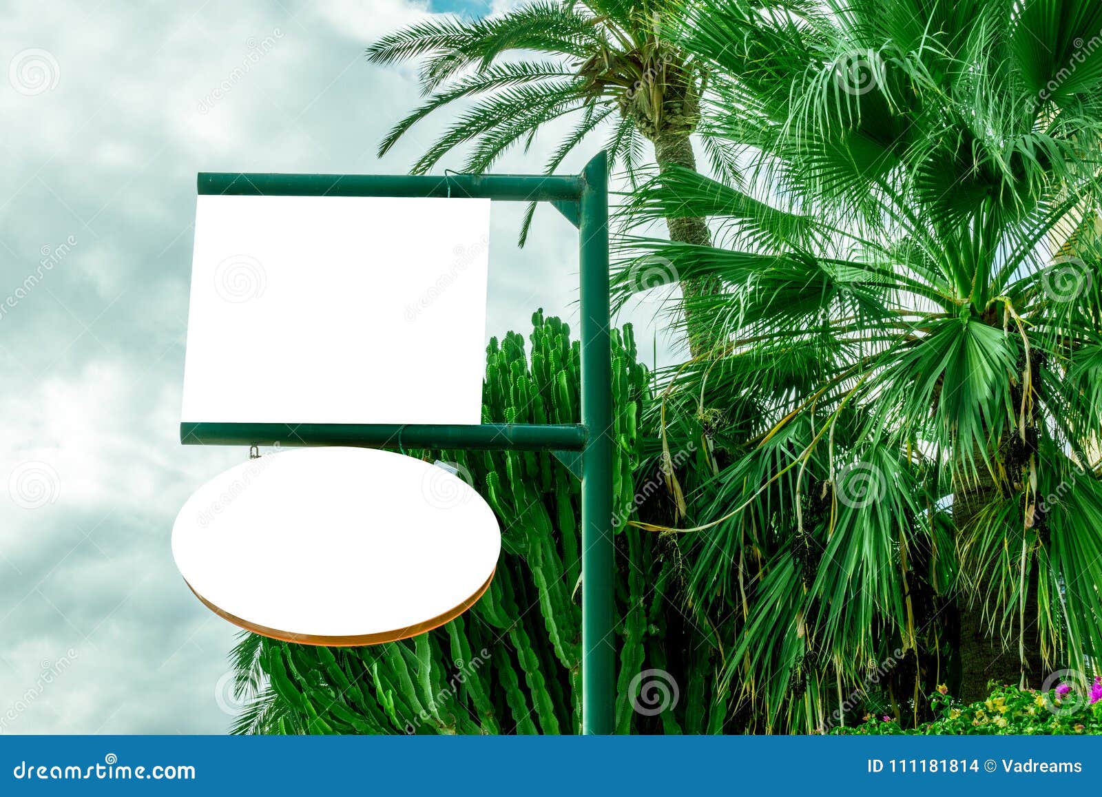 Rectangular Shape Mock Up Signboard of Store, Shop or Restaurant. Stock ...