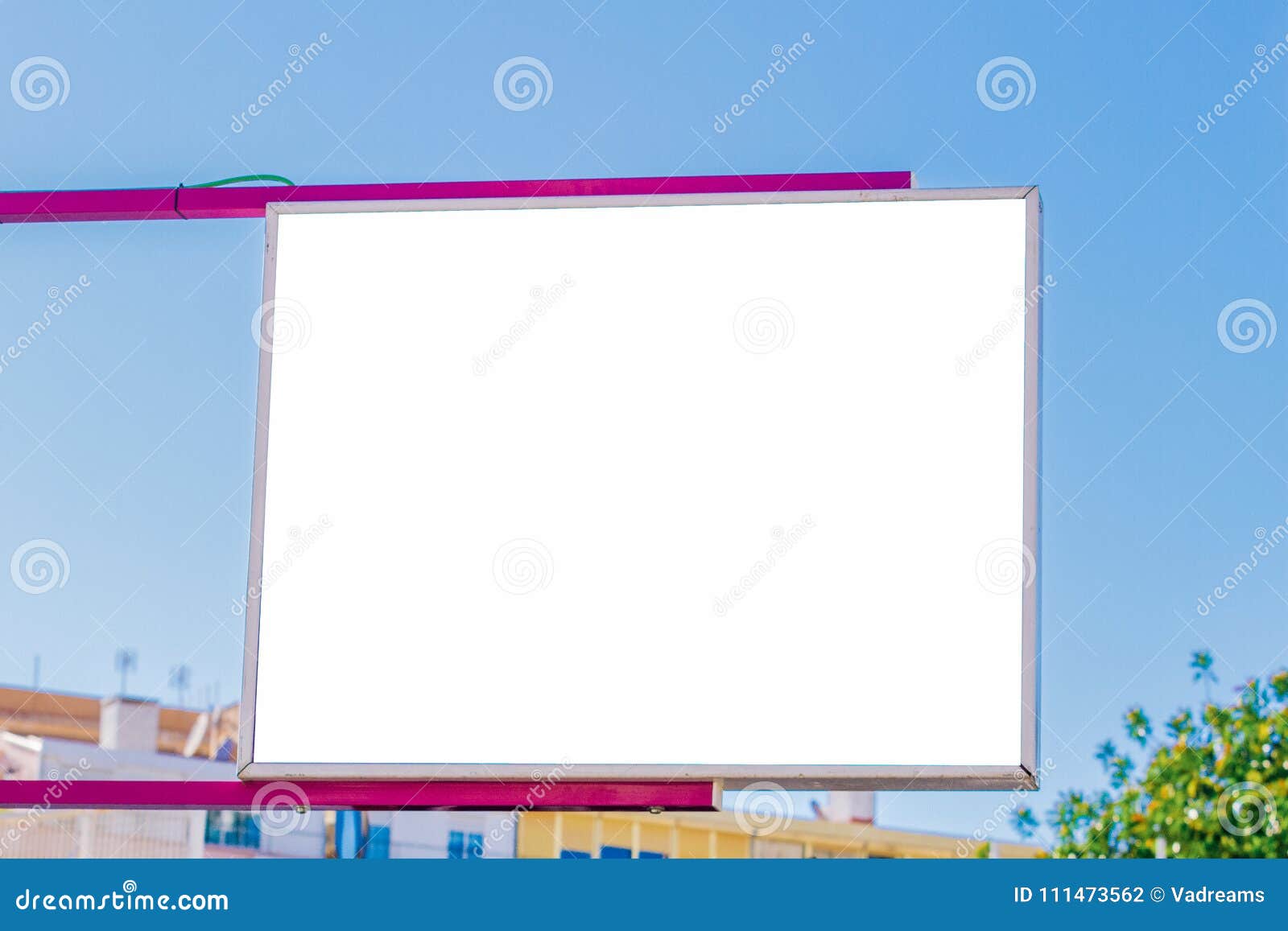 Rectangular Shape Mock Up Signboard Stock Photo - Image of mocked, cafe ...