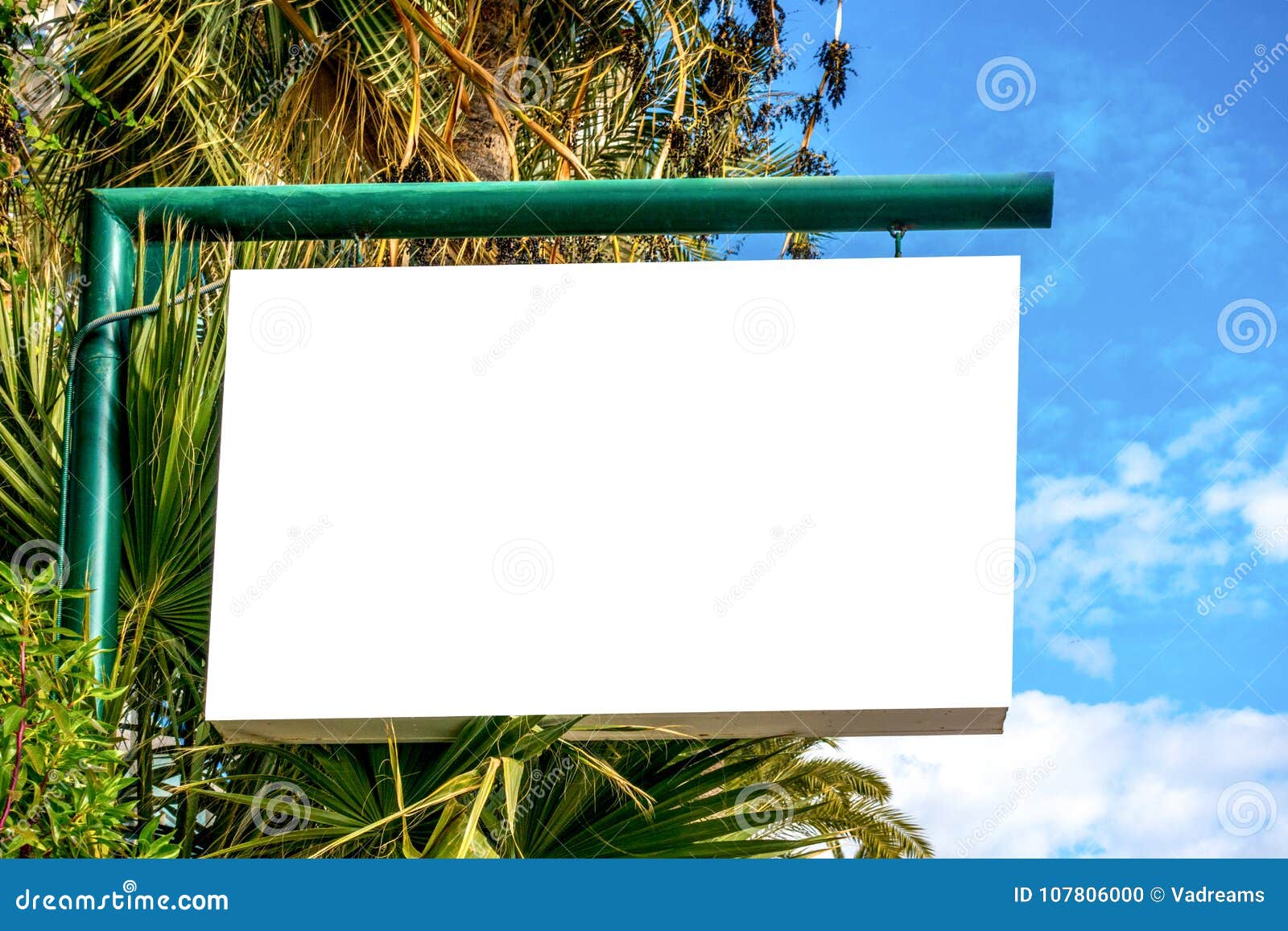 Rectangular Shape Mock Up Signboard of Store, Shop or Restaurant. Stock ...