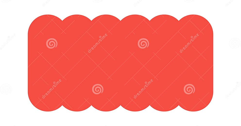Rectangular Shape Uneven Curvy Edge Stock Illustration - Illustration ...