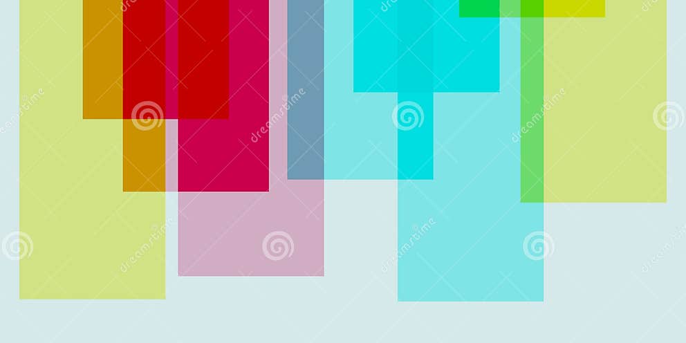 Rectangular Shapes, Layers, Riso Print Effect Graphics for Fabric ...