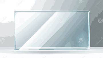 Rectangular Sheet of Clear Glass on Transparent Background Stock Vector ...