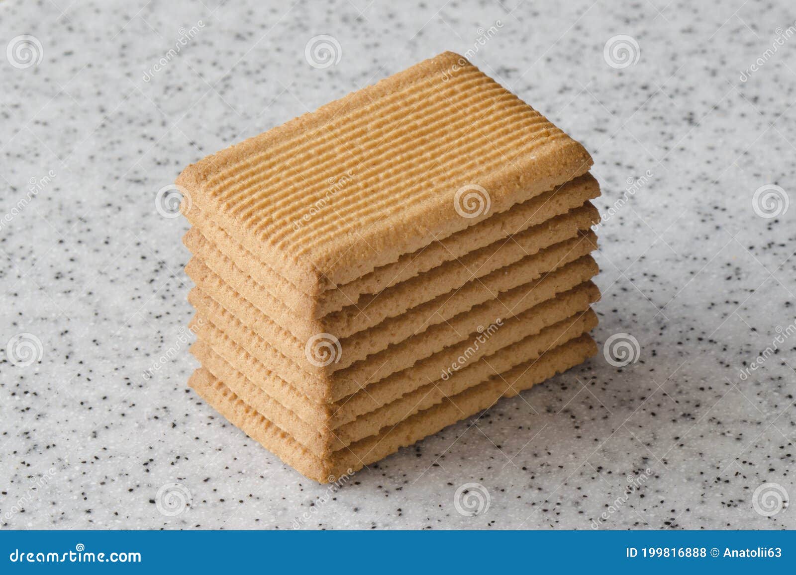 Rectangular Shortbread Cookies on a Light Marble Top. Homemade Baking ...