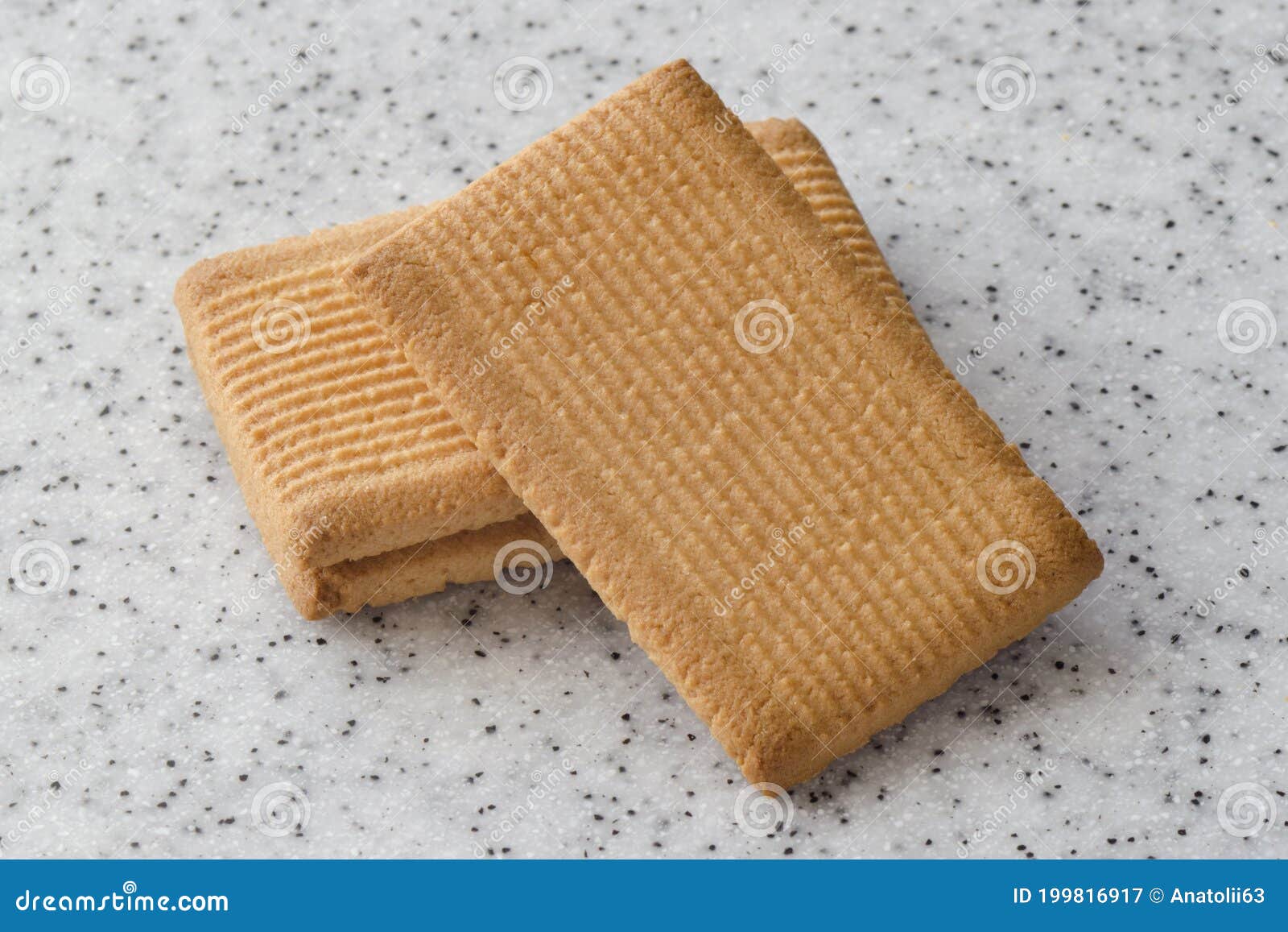 Rectangular Shortbread Cookies on a Light Marble Top. Homemade Baking ...